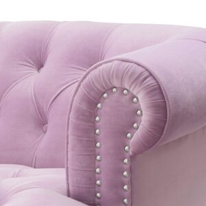 Jennifer Taylor Home Sofa Ariana Victorian Chesterfield Tufted, Lavender Velvet