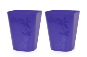 mintra home trash bins (purple, 12 liter (3 gallon) - 2 pack)