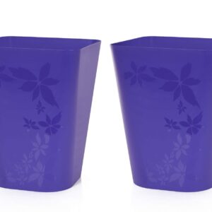 Mintra Home Trash Bins (Purple, 12 Liter (3 Gallon) - 2 Pack)