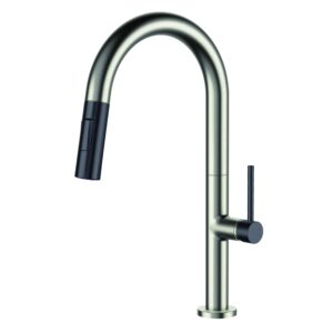 fine fixtures pull down single handle kitchen faucet