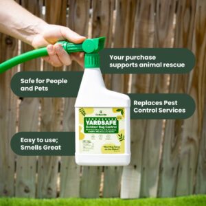 Outdoor YardSafe | Kills & Repels Mosquitoes, Ticks, Fleas, Mites & More with Natural Essential Oils | Family & Pet-Safe | Eco-Friendly | 4 Quarts (128 Oz.)