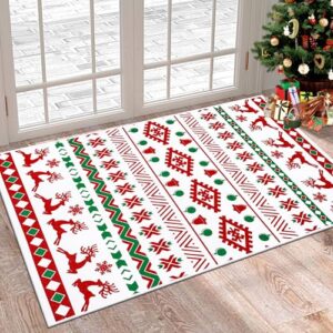 front door mat entrance rugs indoor 2x3 boho entry mat,washable non-slip entryway throw rugs with rubber backing doormat indoor entrance rug for bathroom bedroom entry kitchen christmas decor