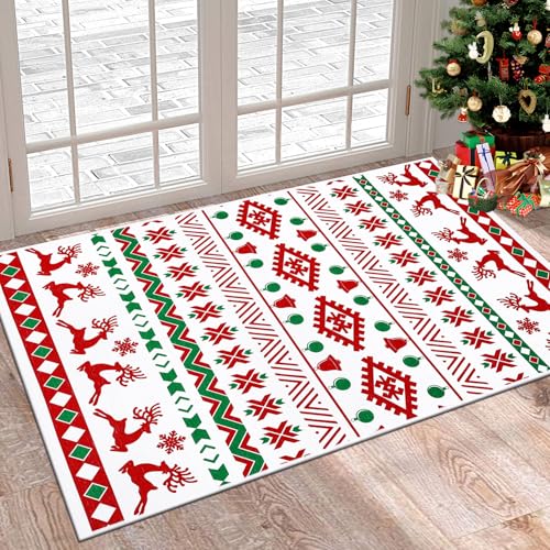 Front Door Mat Entrance Rugs Indoor 2x3 Boho Entry Mat,Washable Non-Slip Entryway Throw Rugs with Rubber Backing Doormat Indoor Entrance Rug for Bathroom Bedroom Entry Kitchen Christmas Decor