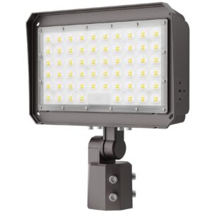 cinoton 200w outdoor led flood light, 30000lm parking lot lighting dusk to dawn, adjustable power ip65 waterproof security wall fixture with slipfitter for street 5000k daylight etl listed 1 pack