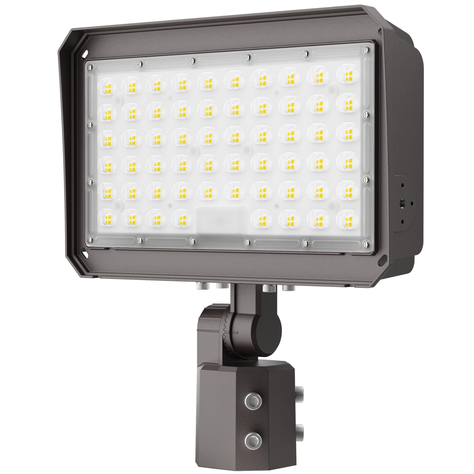 CINOTON 200W Outdoor LED Flood Light, 30000LM Parking Lot Lighting Dusk to Dawn, Adjustable Power IP65 Waterproof Security Wall Fixture with Slipfitter for Street 5000K Daylight ETL Listed 1 Pack