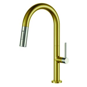 fine fixtures pull down single handle kitchen faucet