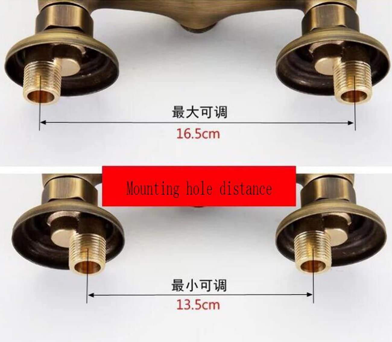 Faucet All Copper Antique Antique Kitchen Faucet Hot and Cold Washing Wall Type Swivel Pool European Bathtub Faucet