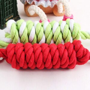 shlutesoy Pet Chew Toys,Dog Toy Cotton Braided Bone Rope Chew Knotted Tied Random Color