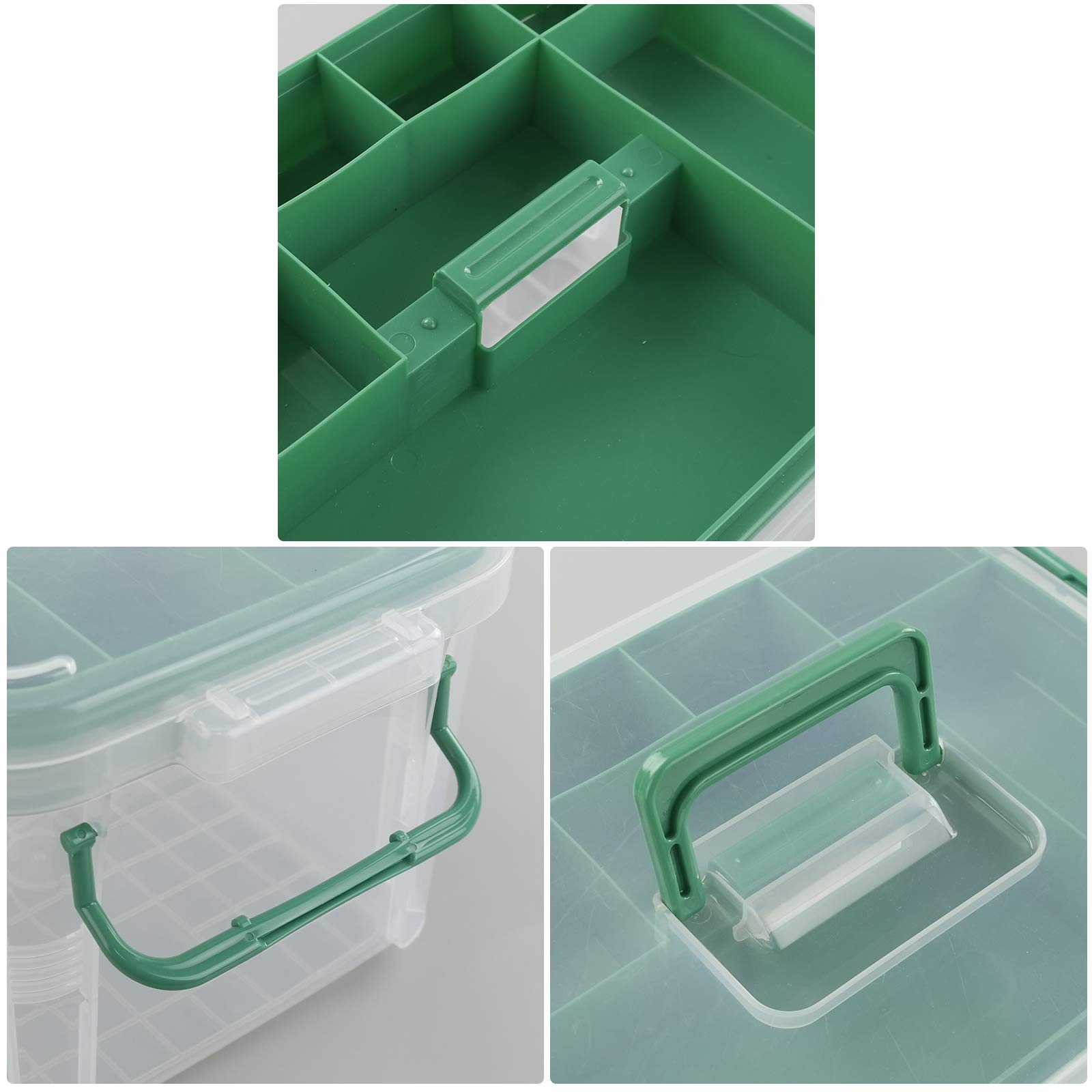 Parlynies First Aid Storage Box, Medicine Box, Plastic Clear Storage Bin, 1 Pack