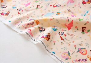 disney cotton fabric by the yard princess character fabric 110cm wide princess friends