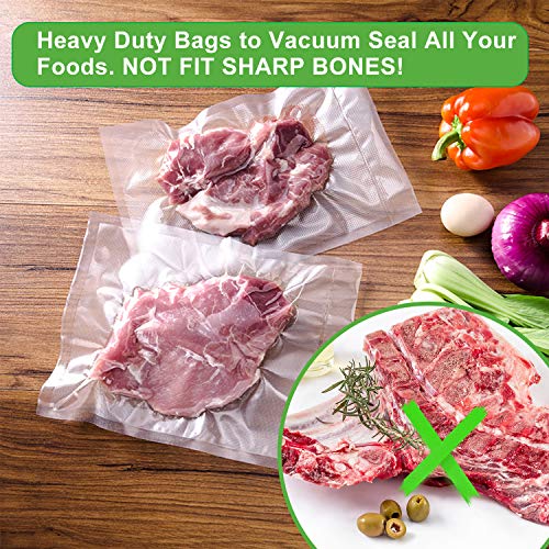 Vacuum Sealer Bags Rolls for Food Saver 11"x25' 3Rolls + 8"x25' 3Rolls Seal a Meal Commercial Grade, BPA Free, Heavy Duty, Great for Vacuum storage, Meal Prep or Sous Vide