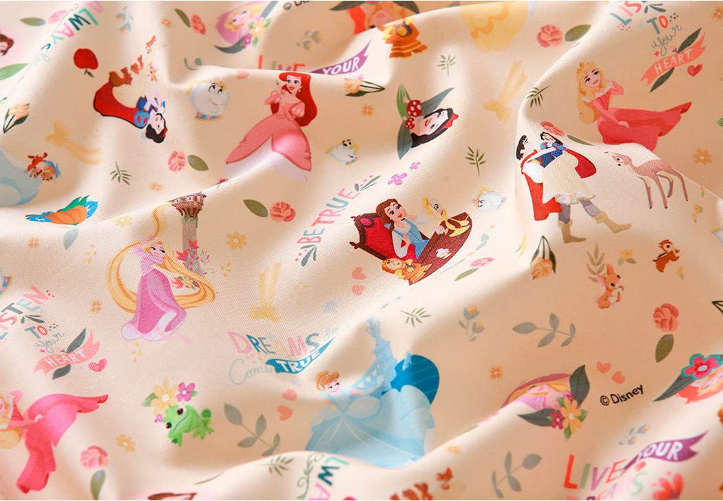 Disney Cotton Fabric by The Yard Princess Character Fabric 110cm Wide Princess Friends