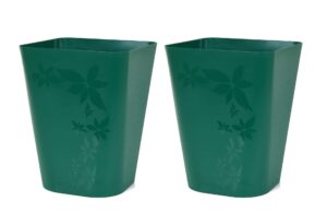 mintra home trash bins (green, 12 liter (3 gallon) - 2 pack)