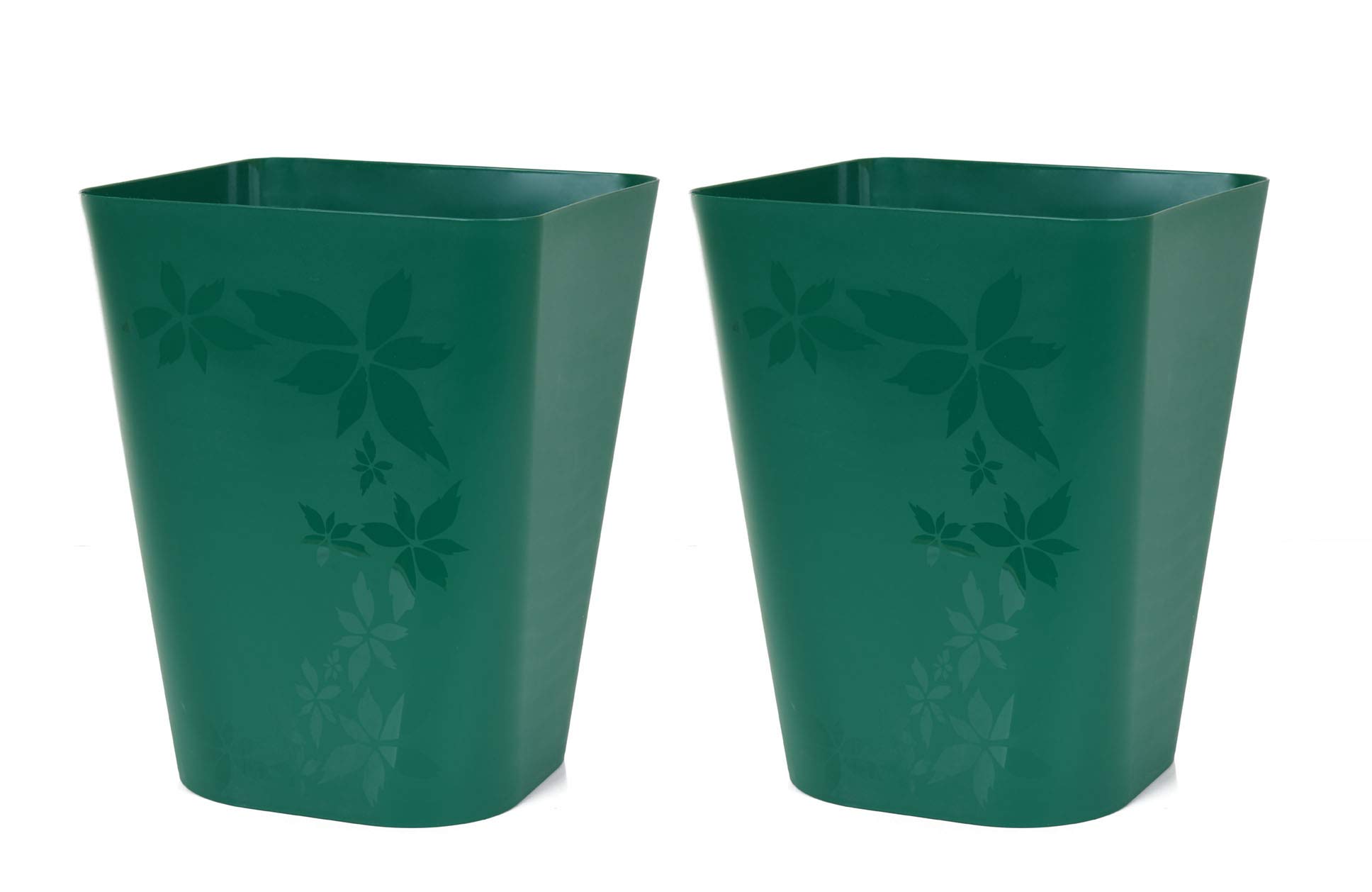 Mintra Home Trash Bins (Green, 12 Liter (3 Gallon) - 2 Pack)