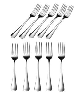 mizorlie 10-piece dinner forks set,food-grade stainless - 7 inches table forks,flatware forks,dessert forks,salad forks