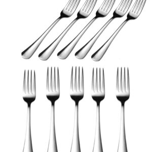 MIZORLIE 10-Piece Dinner Forks Set,Food-Grade Stainless - 7 Inches Table Forks,Flatware Forks,Dessert Forks,Salad Forks