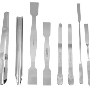 EISCO 15 Piece Scoop & Spatula Set - Assortment - For Use In A Variety Of Lab Applications - Stainless Steel