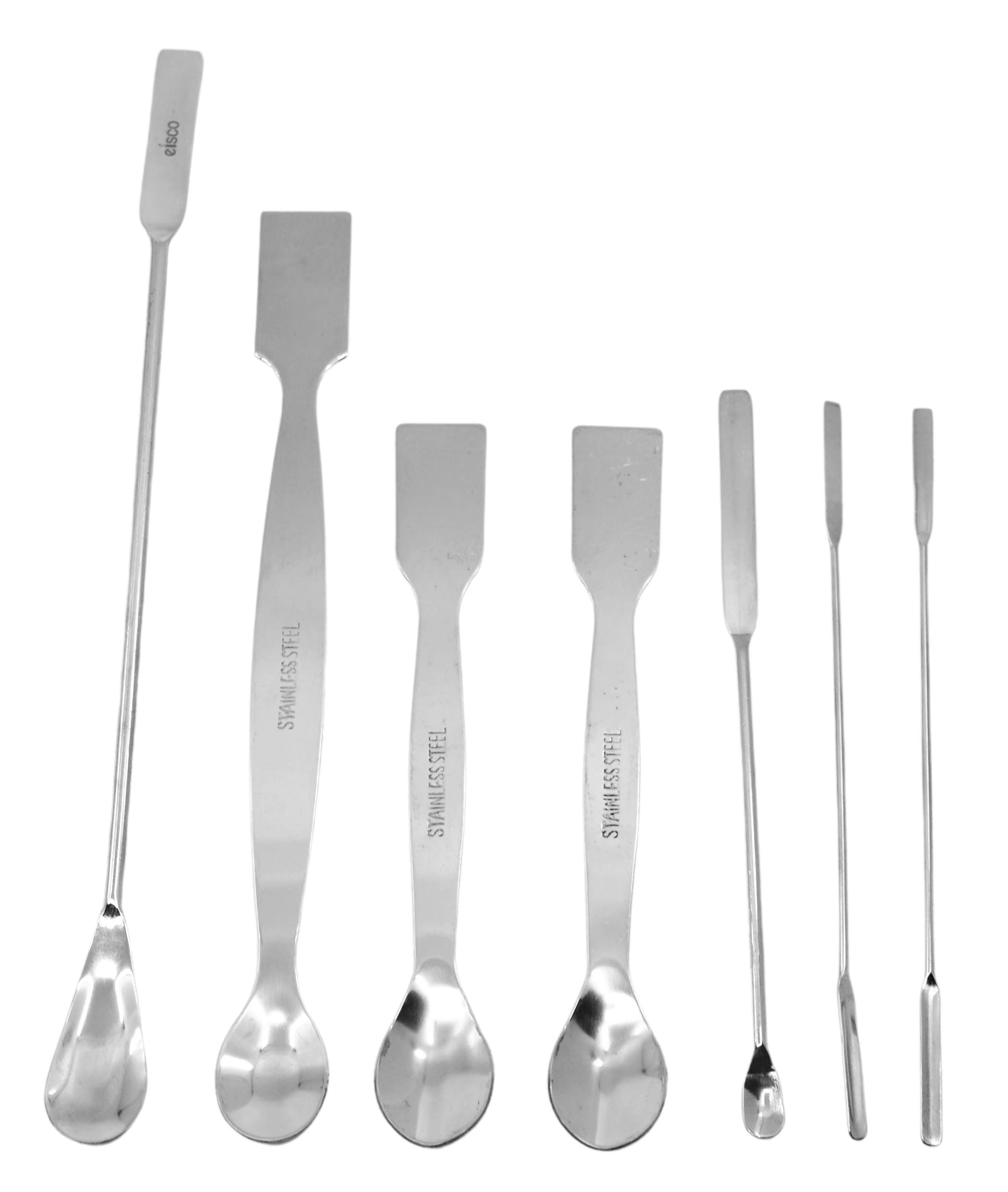 EISCO 15 Piece Scoop & Spatula Set - Assortment - For Use In A Variety Of Lab Applications - Stainless Steel