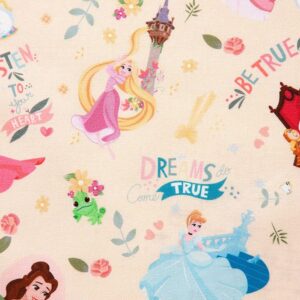 Disney Cotton Fabric by The Yard Princess Character Fabric 110cm Wide Princess Friends