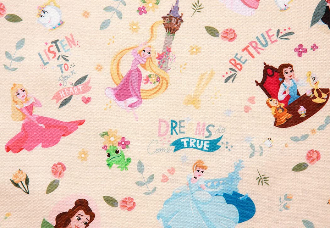 Disney Cotton Fabric by The Yard Princess Character Fabric 110cm Wide Princess Friends