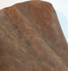 brown distressed vintage vegan faux leather fabric sheet synthetic pleather 0.9 mm 1/2 yard 18 inch x 54 inch soft smooth upholstery half yard (18" x 54") (brown distressed)