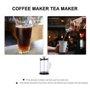 Hemoton 1pc manual espresso machine espresso shots portable espresso machine metal strainer portable tea kettle teapot Coffee Pot plastic Stainless steel travel Strong coffee