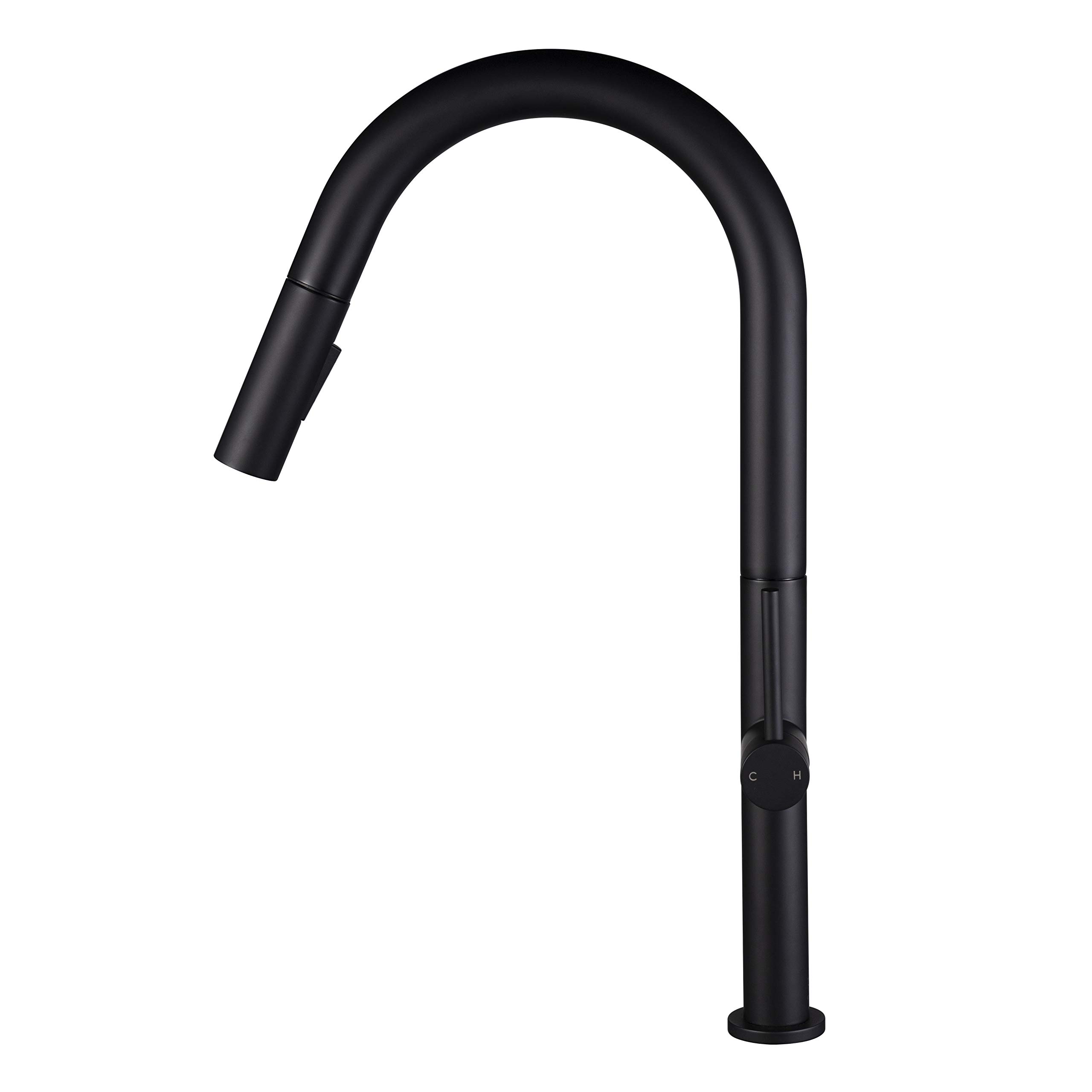 Fine Fixtures Pull Down Single Handle Kitchen Faucet Black