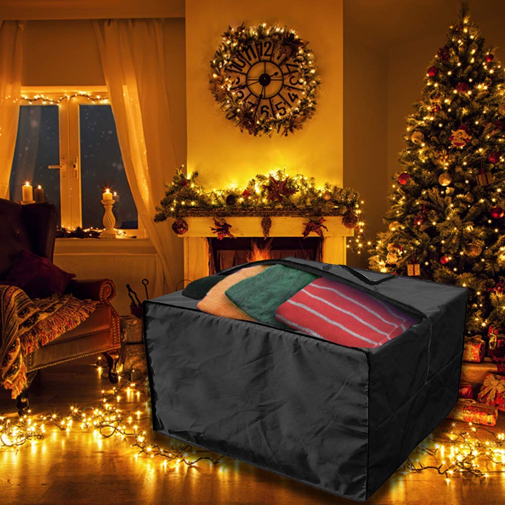 Zulux Outdoor Cushion Storage Bag - Durable 210D Patio Cushion Bag, Zippered Garden Cushion Storage Bag with Handles and Capacity 32" x 32" x 24"