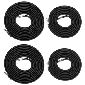 flexzion replacement cord for gravity chair - 4 black cords (2 long 2 short) - universal nylon laces repair kit for zero gravity, bungee, string, elastic, lawn chairs & outdoor lounge patio recliners