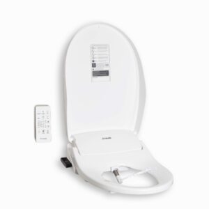 hulife electric bidet seat for elongated toilet with unlimited heated water, heated seat, warm air dryer, wireless remote control