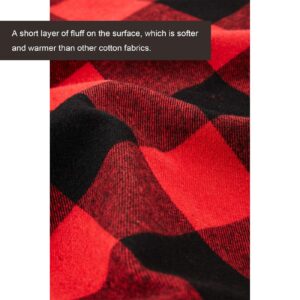 57 x 157.5 Inch Buffalo Plaid Fabrics Gingham Fabric Buffalo Check Quilting Fabric Bundles for Sewing DIY Home Farmhouse Party Festival Holiday Decorations (Red and Black)