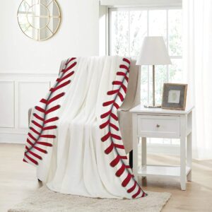 pindola cute baseball texture throw blanket warm lightweight soft cozy warm home decoration 50"x40" for child