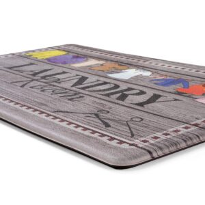 Rugshop Laundry Room Standing Mat 18" x 30" Gray