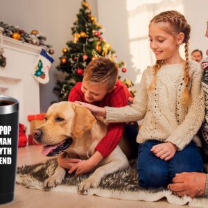 momocici Pop Pop The Man The Myth The Legend 20 OZ Tumbler.Grandpa Gifts.Birthday Gifts,Christmas Gifts for Men,New Grandpa,Grandpa Again,Granddad,New Grandfather,Husband,Men Travel Mug(Black)