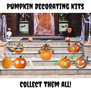 Decorae Halloween Pumpkin Kit Sets (Unicorn and Mermaid Theme), 13 Reusable Metal Accessories for Halloween Fall Pumpkin Face Decorating