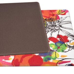 Rugshop Modern Bright Flowers Anti Fatigue Standing Mat 18" x 47" Multi