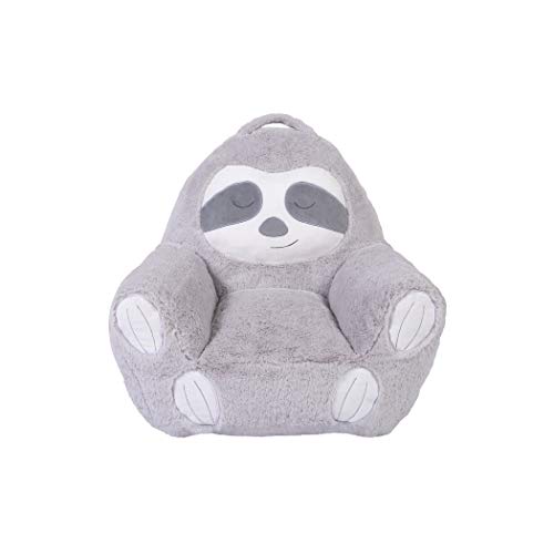 Cuddo Buddies Sloth Toddler Chair Plush Character Kids Chair Comfy Pillow Chair for Boys and Girls, 19 in x 20 in x 16 in