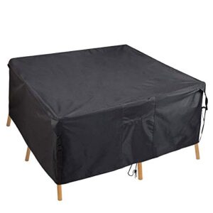 48" l x 48" w x 30" h rectangular garden furniture covers, patio table cover waterproof uv-resistant 420d oxford cloth outdoor patio furniture covers