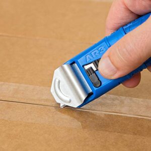 Pacific Handy Cutter AR3 Guarded Auto Retract Safety Cutter with Ambidextrous Twist Handle, Cuts Boxes, Cardboard, Tape, Plastic Straps, and More