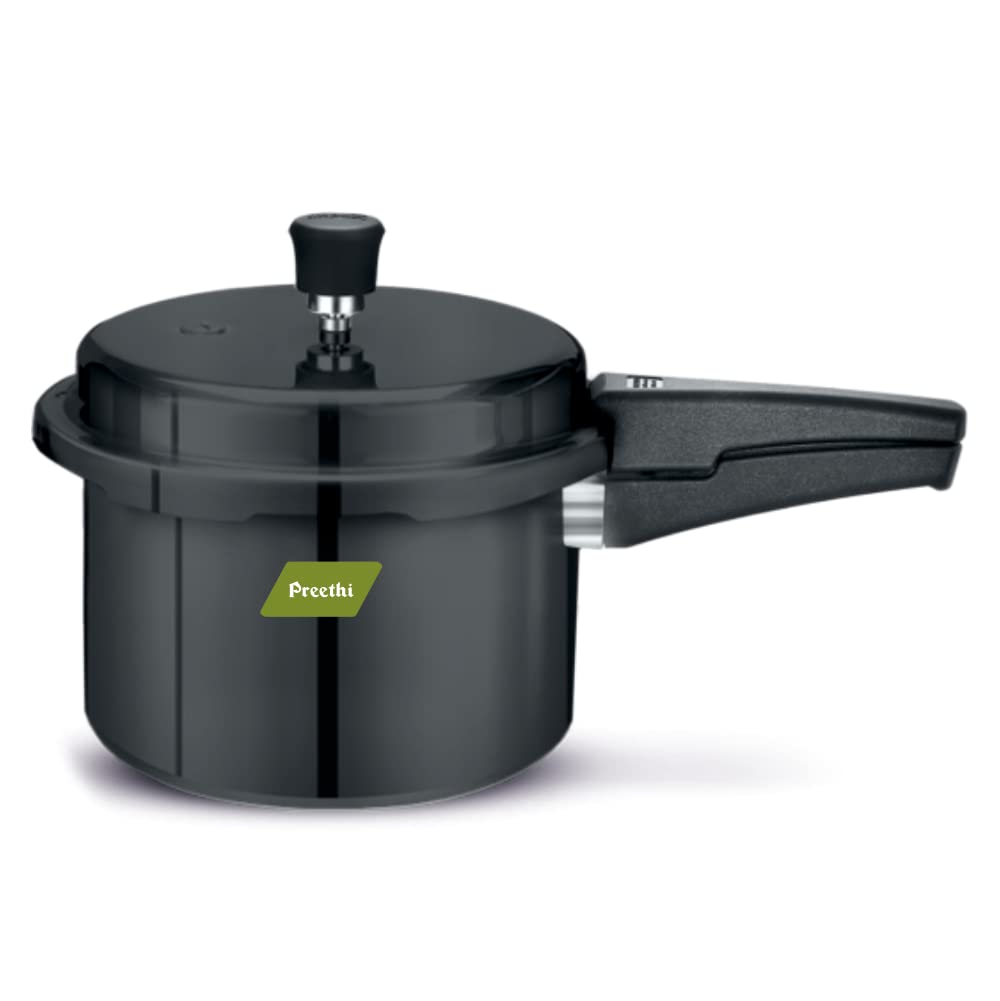 Preethi Hard Anodized Induction Base Outer Lid Pressure Cooker 5 Litres