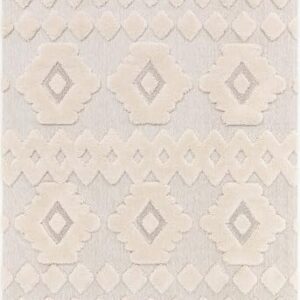 Well Woven Bellagio Chiara Tribal Moroccan Beige Flat-Weave 7'10" x 9'10" Area Rug