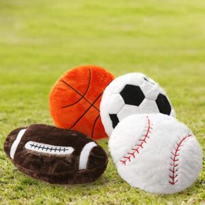 XIZHI 22" Rugby Plush Pillow Fluffy Durable Stuffed Football Throw Pillow Ball Sports,Ball Pillow Soft Durable Sports Toy Sofa Room Decoration Soft Sports Toy Gift (Brown)