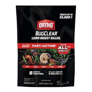 ortho bugclear lawn insect killer1: treats up to 33,000 sq. ft., protect your yard & garden against ants, spiders, ticks, armyworms, fleas & grubs, 20 lbs.