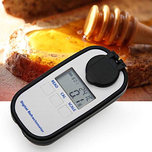 AMTAST Digital Brix Refractometer Sugar Refractometer Juice Brix Refractometer for Brix/ND, 0.0 to 90.0%/1.3330 to 1.5177 ND Range, Automatic Temperature Compensation AMR302