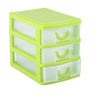 Mxtech 3 Layers Convenient Drawer Storage Organizer, Storage Box(3 Layers of Green)