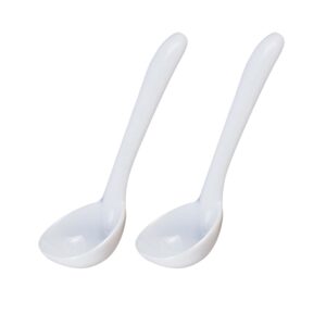 hic kitchen gravy ladle, fine white porcelain, 1-ounce, set of 2