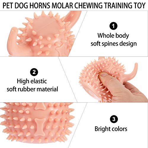 balacoo pet Teething Toys Tough Dog Toys Teething Toys for Puppies Dog Toothbrush Stick Toy Pet Chewing Toy Dog Dental Clean Toy Puppy pet Toothbrush Pet Molar Toy Tool TPR Christmas