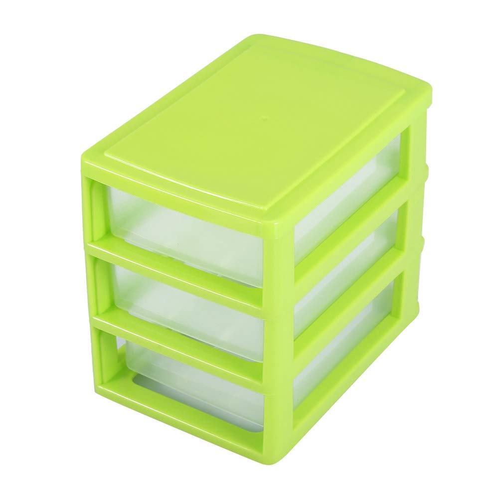 Mxtech 3 Layers Convenient Drawer Storage Organizer, Storage Box(3 Layers of Green)