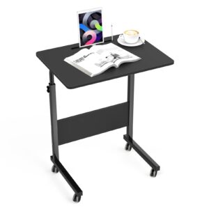 sogesgame side table,31.5in/21.6in adjustable laptop stand portable cart tray bedside computer table,sofa side bed table with wheels