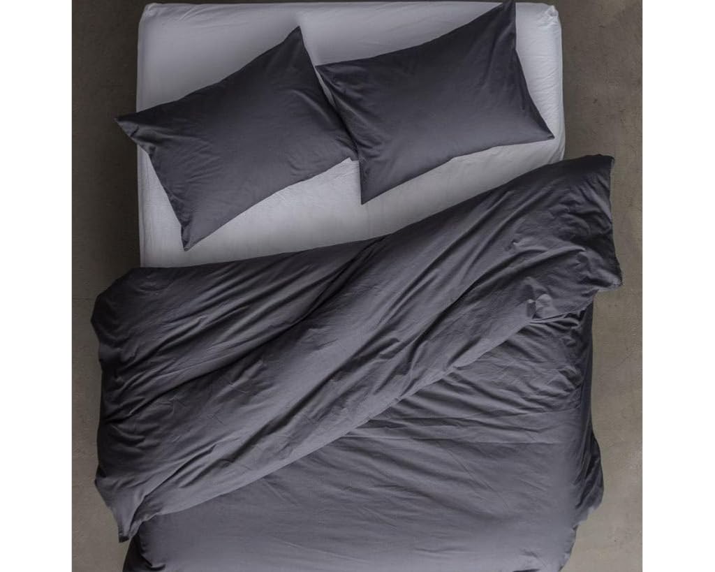 The Bishop Cotton Duvet Cover Queen Size, 100% Egyptian Cotton 1 Piece Duvet Cover Full, 800 Thread Count Queen Duvet Cover Set, Soft Bedding Comforter Cover with Zipper Closure - Elephant Grey